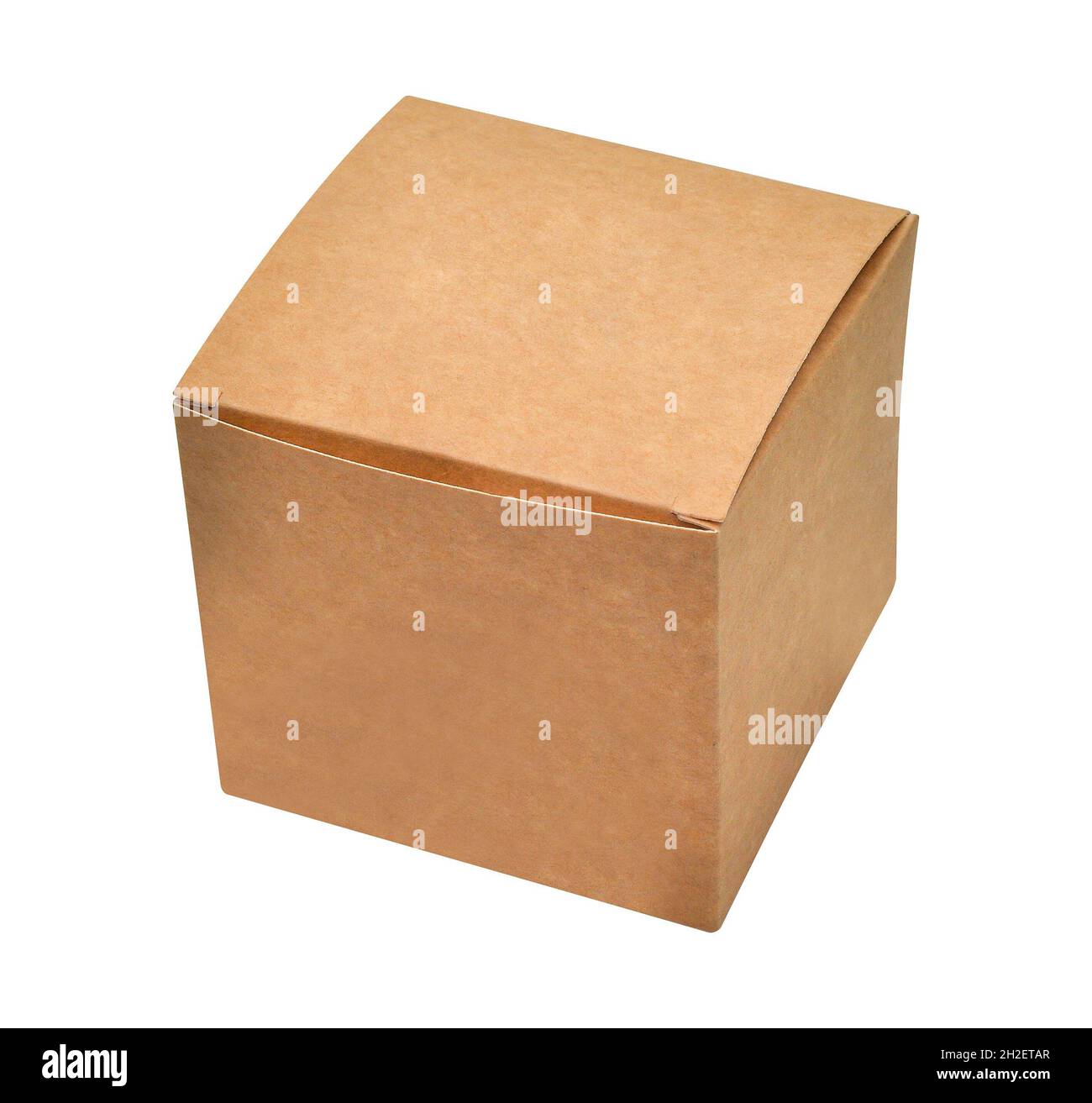 Craft paper box on white background Stock Photo - Alamy