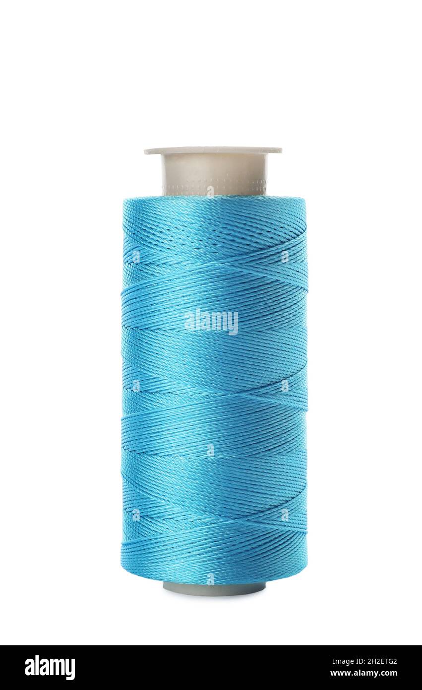 Color sewing thread on white background Stock Photo - Alamy