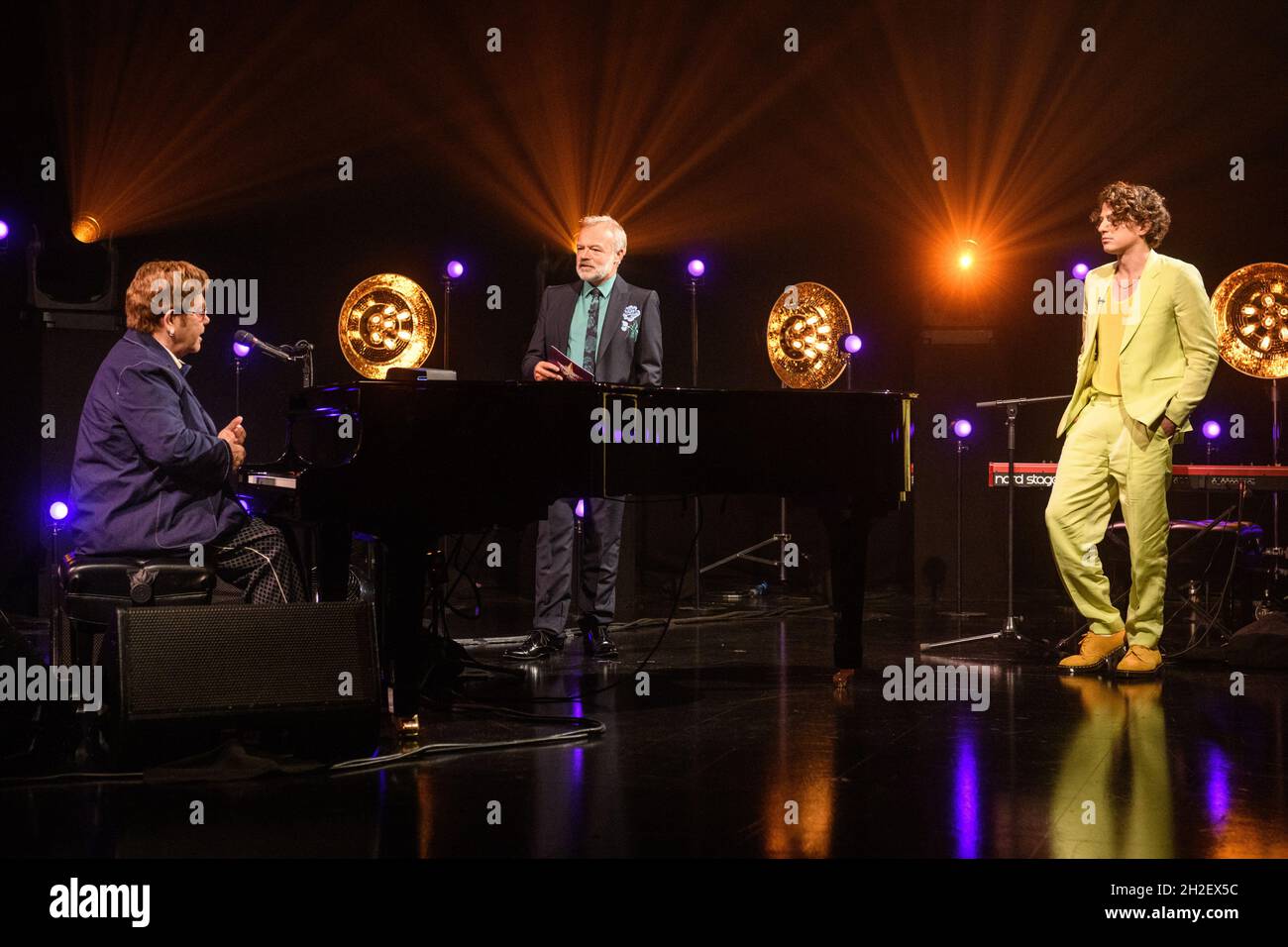 EDITORIAL USE ONLY Graham Norton speaks to Elton John and Charlie Puth ...