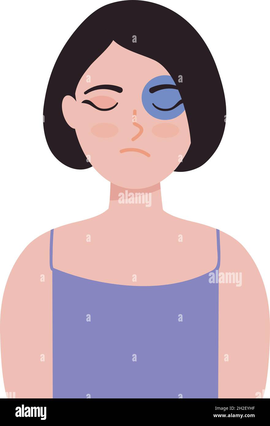 woman hit in the eye Stock Vector Image & Art - Alamy