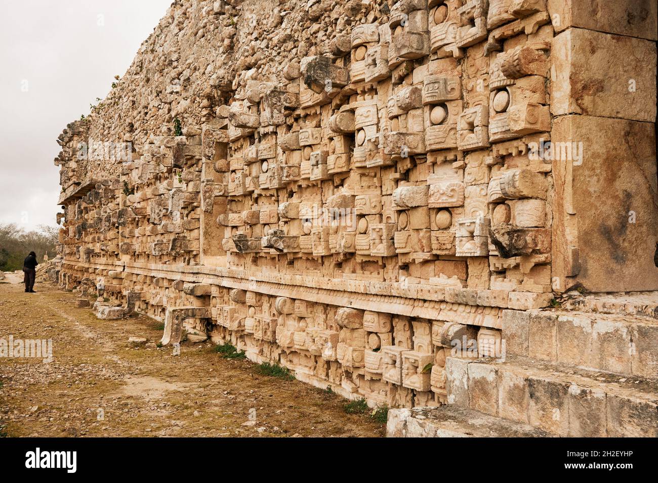 The Codz Poop or Palace of the Masks at the Mayan ruins of Kabah, Puuc ...
