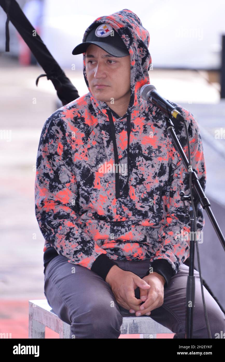 Mexico City, Mexico. October 21, 2021, Missael integrant of Mexican ...