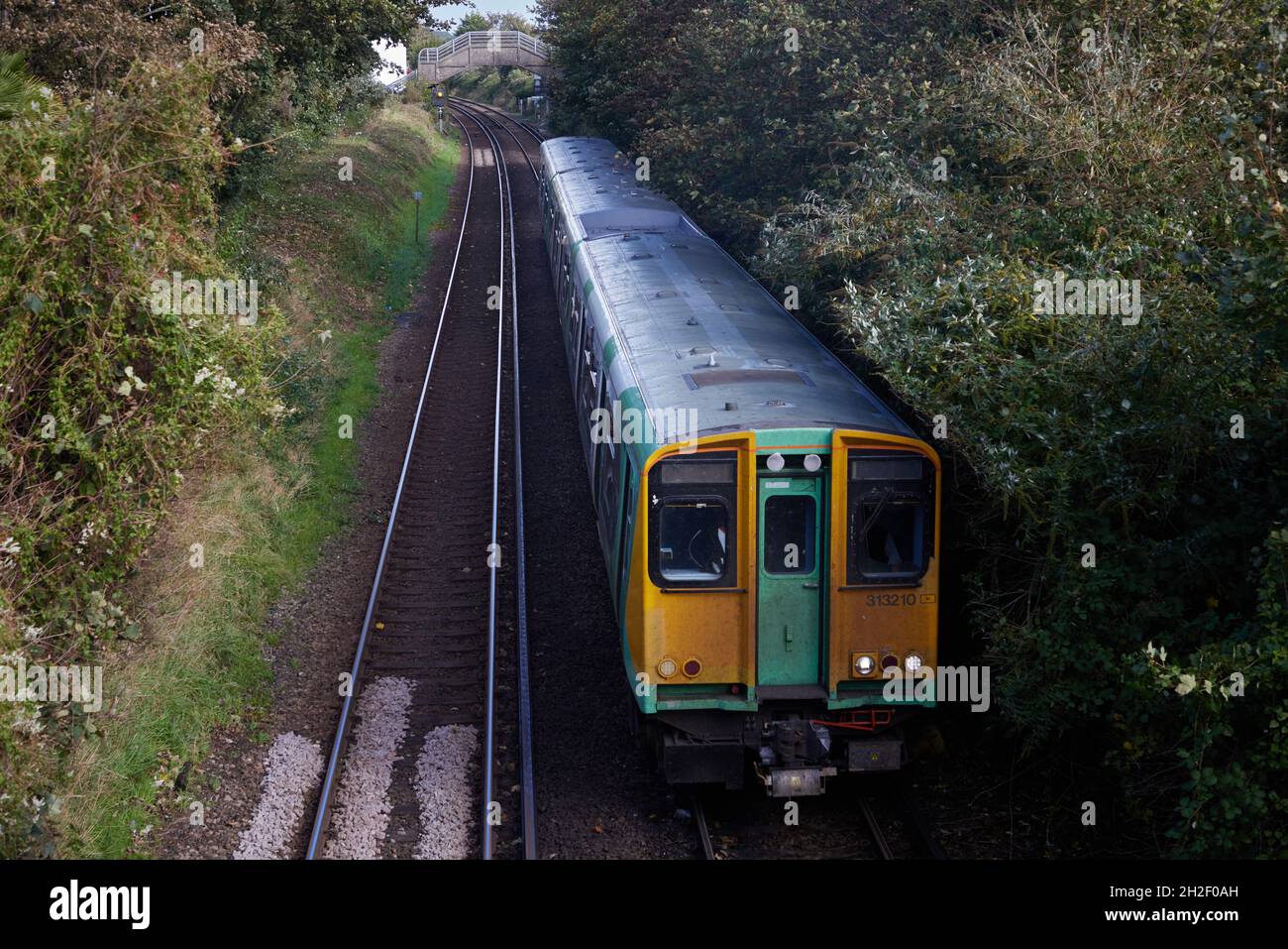 Southern railway train seen on a track during the day Stock Photo - Alamy
