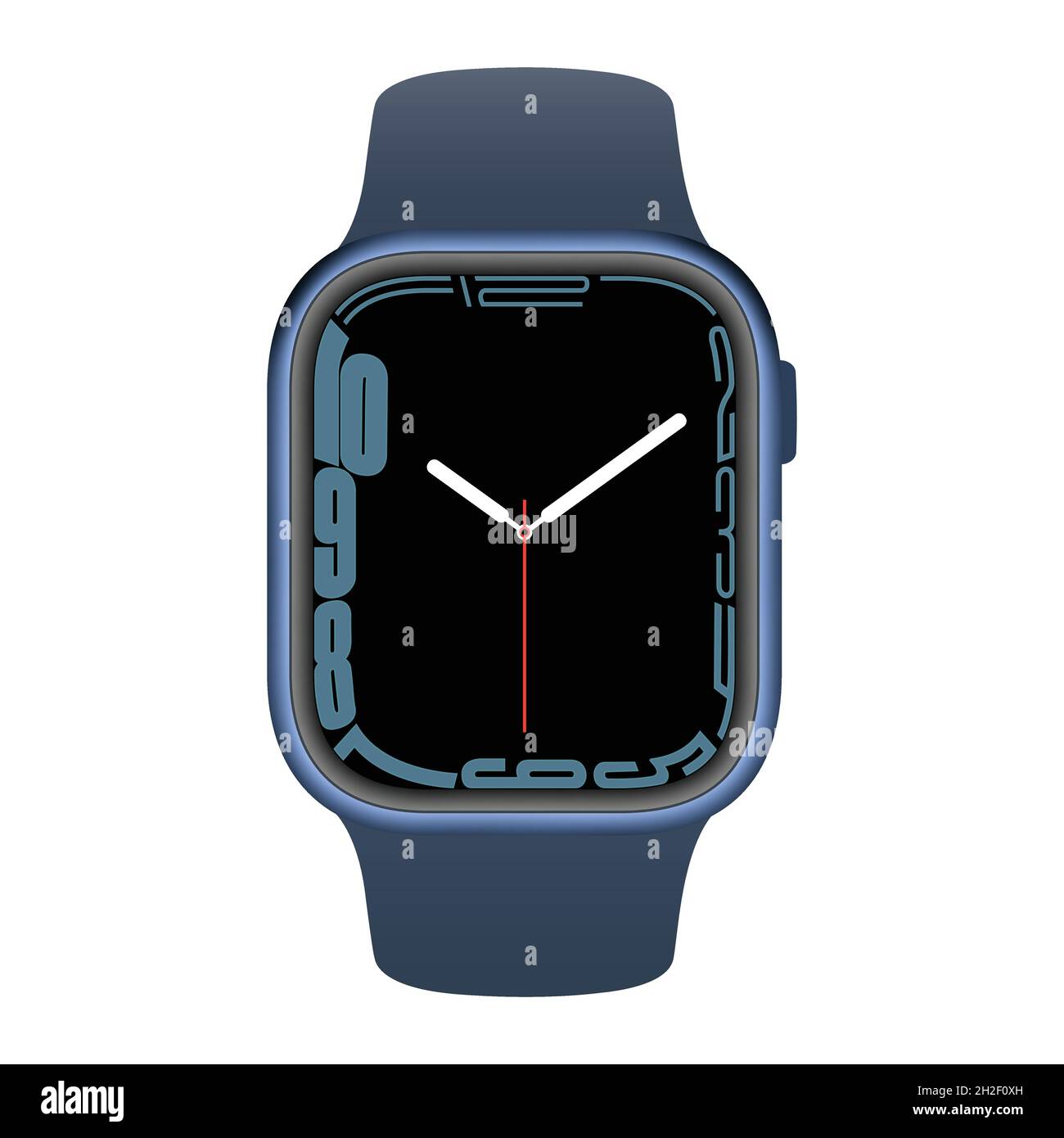 Modern new model smart watch, Apple Watch Series 7 flat design vector ...