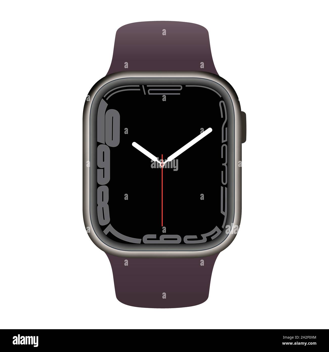 Modern new model smart watch, Apple Watch Series 7 flat design vector ...