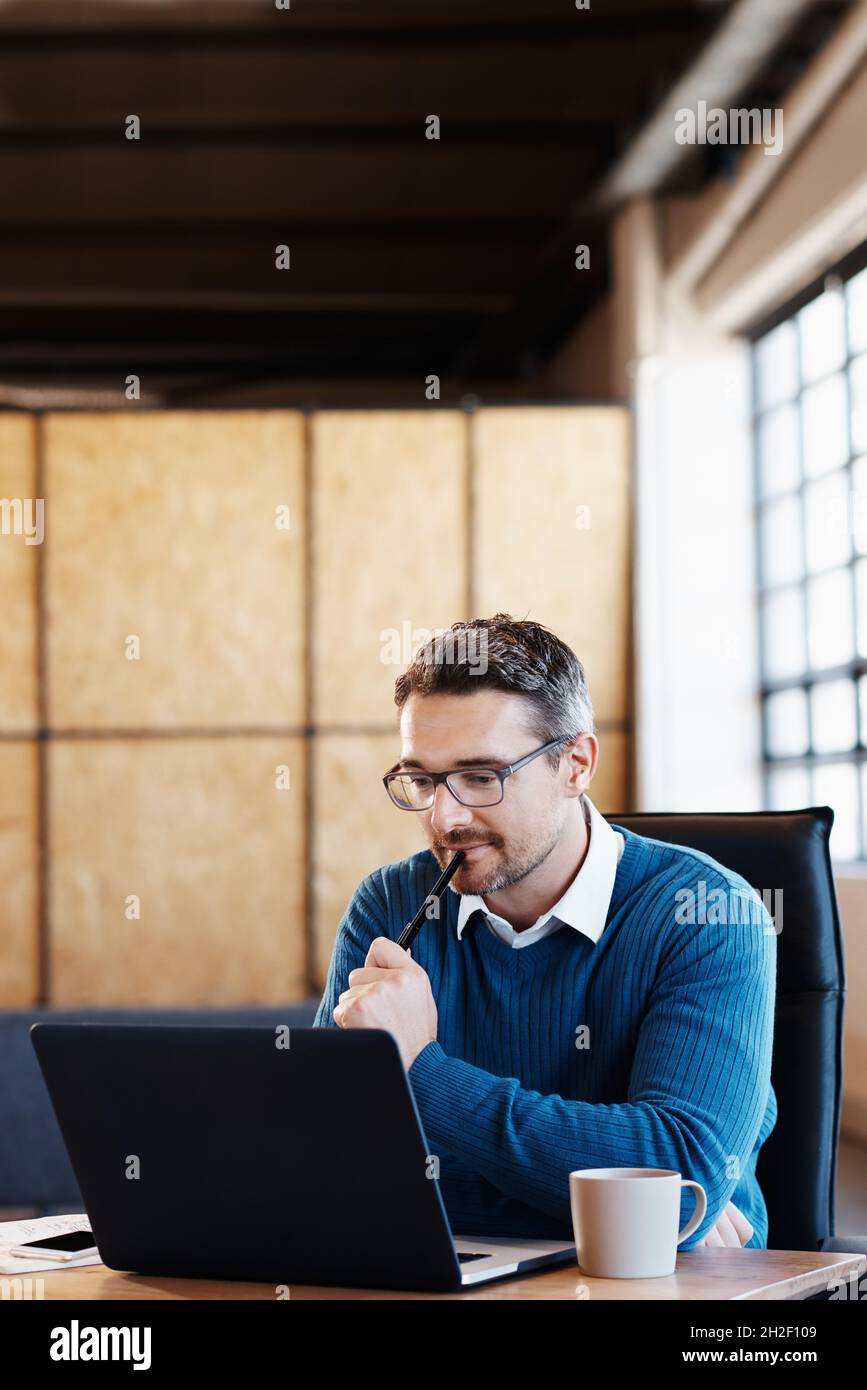 He's onto something Stock Photo - Alamy