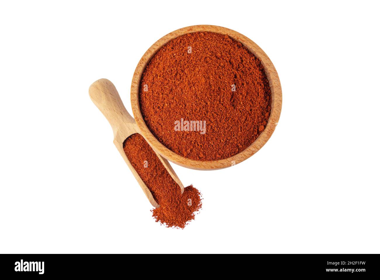 Tandoori Masala mix of spices in wooden bowl and scoop isolated on ...