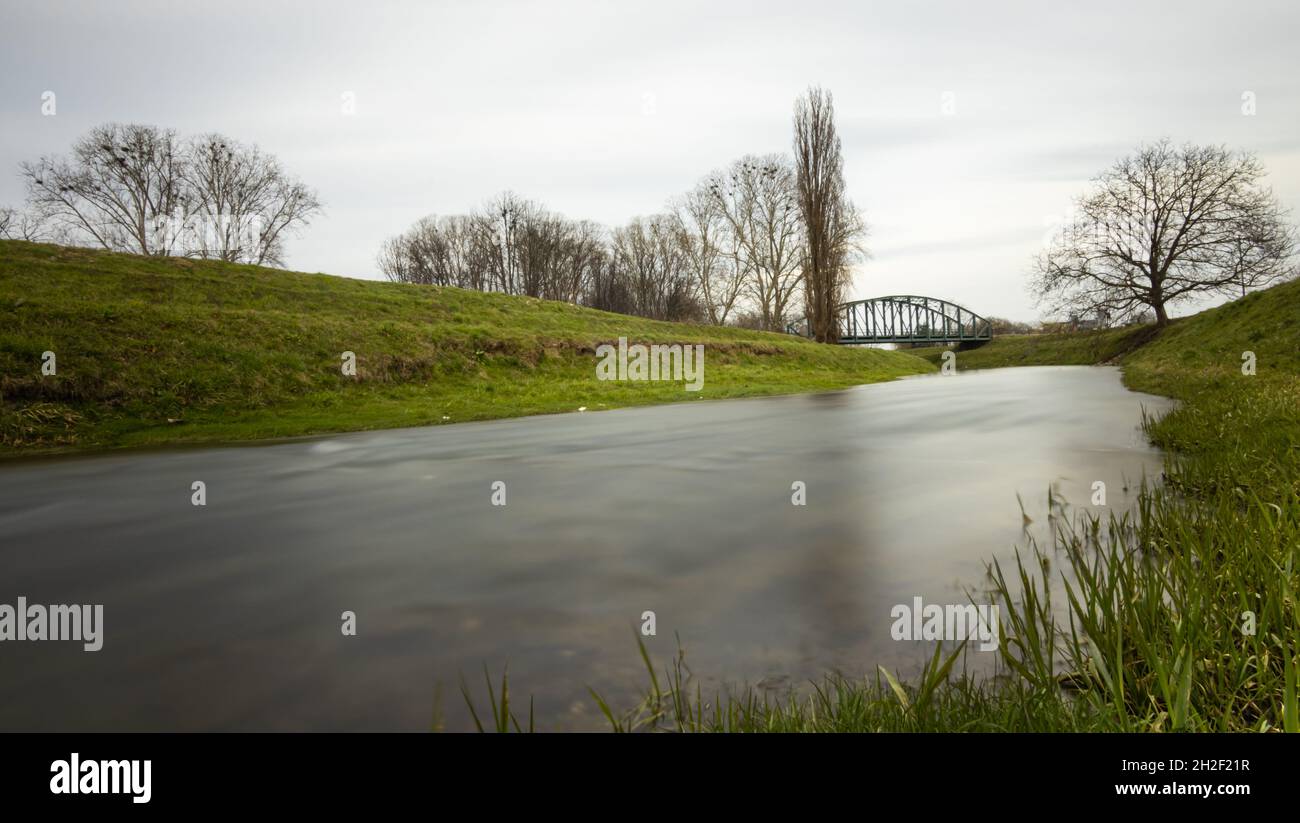 Old rusty truss bridge over the Orljava river Stock Photo - Alamy