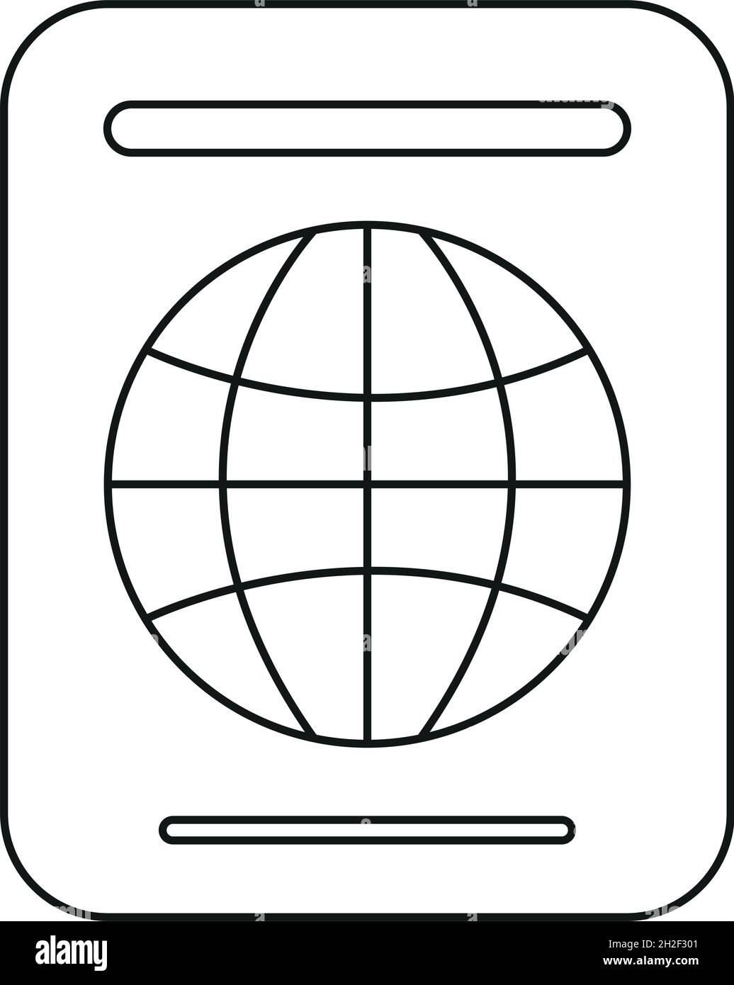 passport icon on white background Stock Vector Image & Art - Alamy