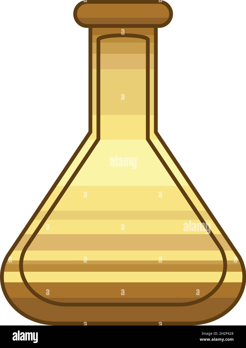golden chemical flask icon on white background Stock Vector Image & Art ...