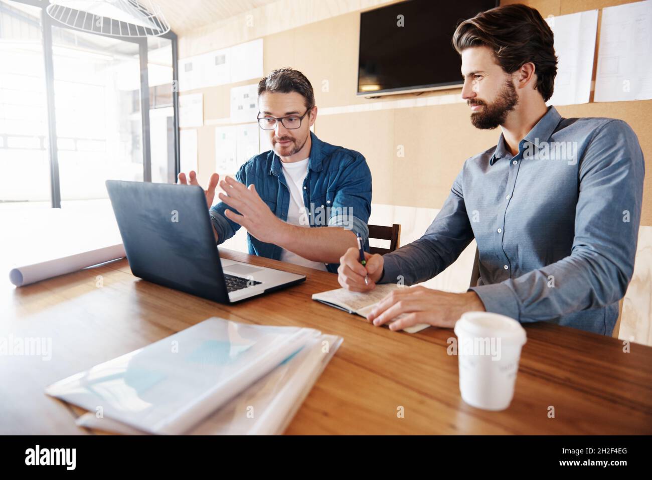 Explaining his vision Stock Photo - Alamy