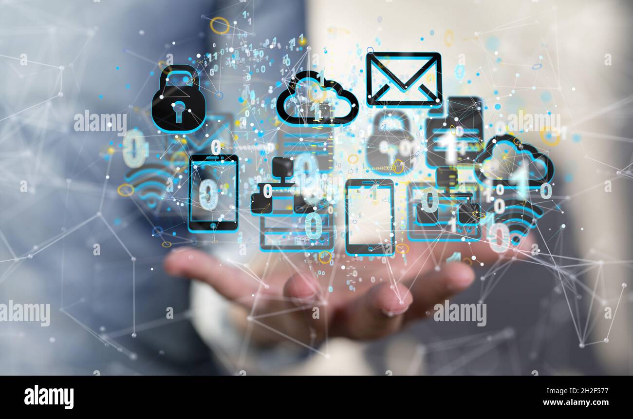 Ui of Cloud Computing Technology Internet Storage Network Concept in a ...
