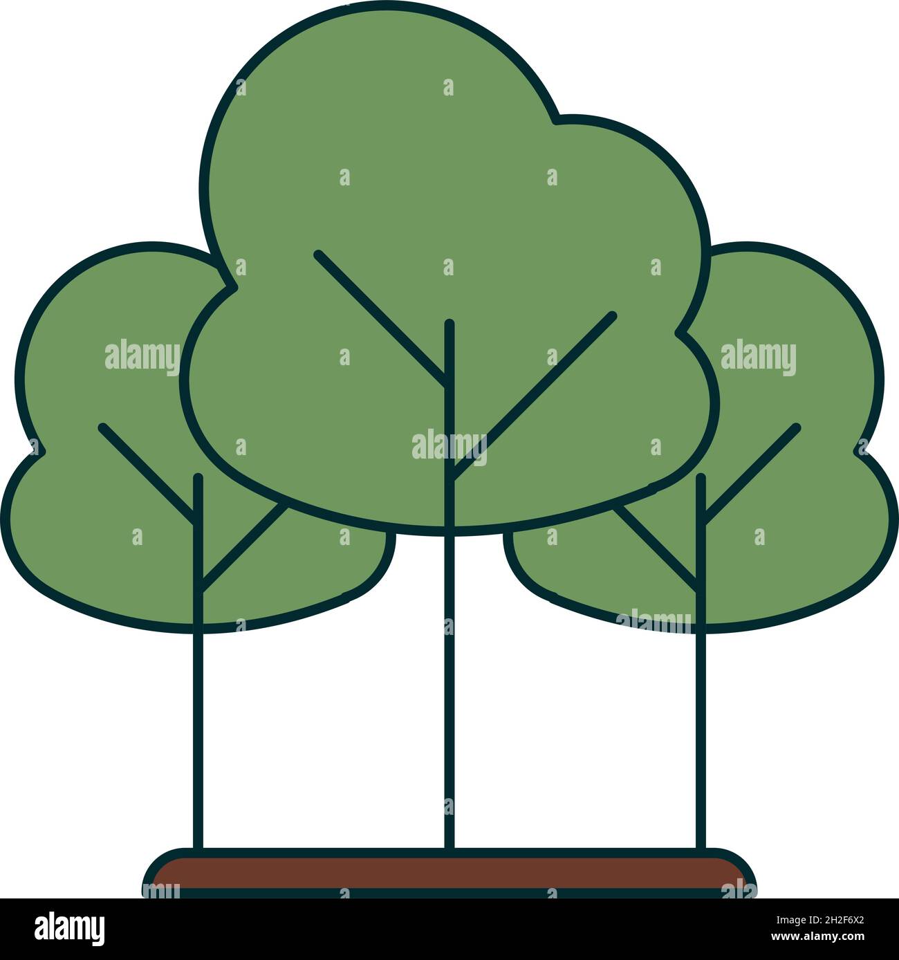 green trees icon on white background Stock Vector Image & Art - Alamy