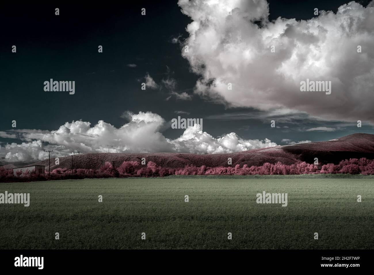 Rural multi colored landscape scenery Stock Photo - Alamy