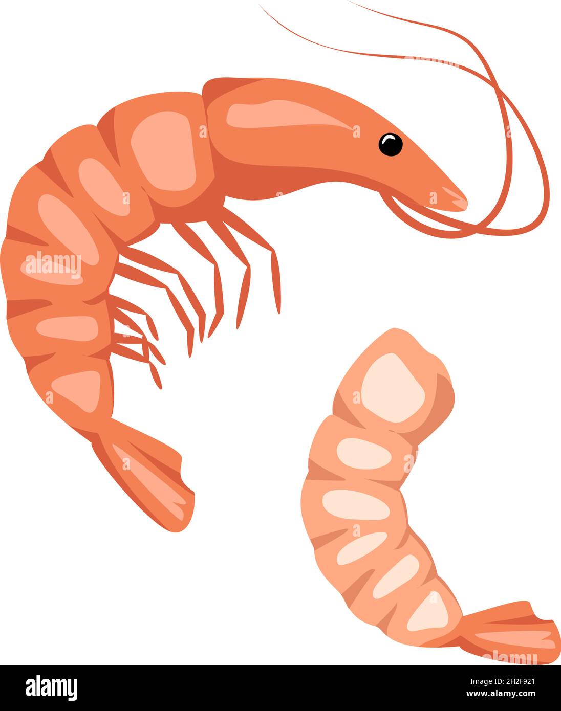 Set of shrimps or prawns icon. Seafood for dinner or a snack. Delicious ...