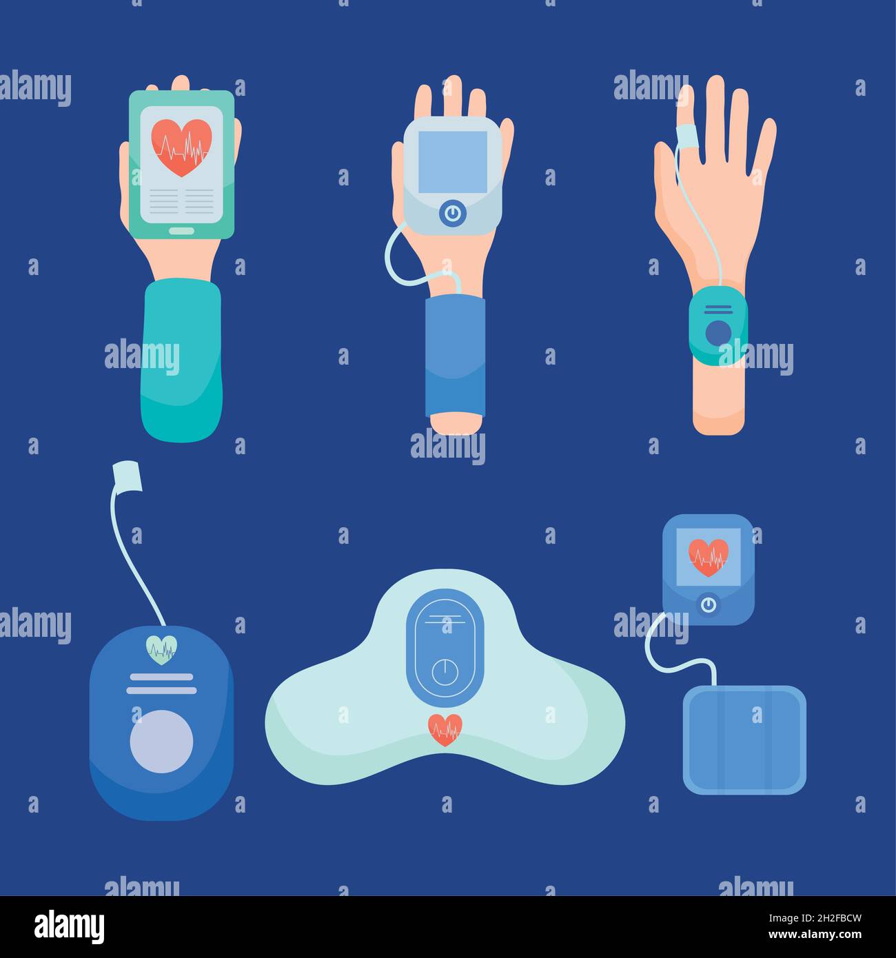 wearable health monitors icon collection Stock Vector Image & Art - Alamy