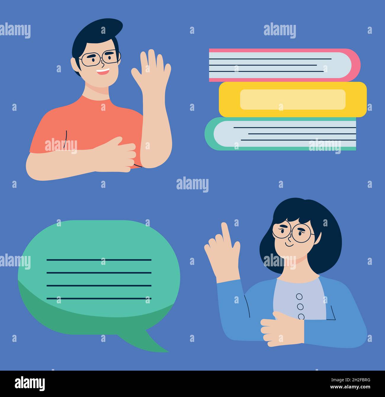 people and education icon set Stock Vector Image & Art - Alamy