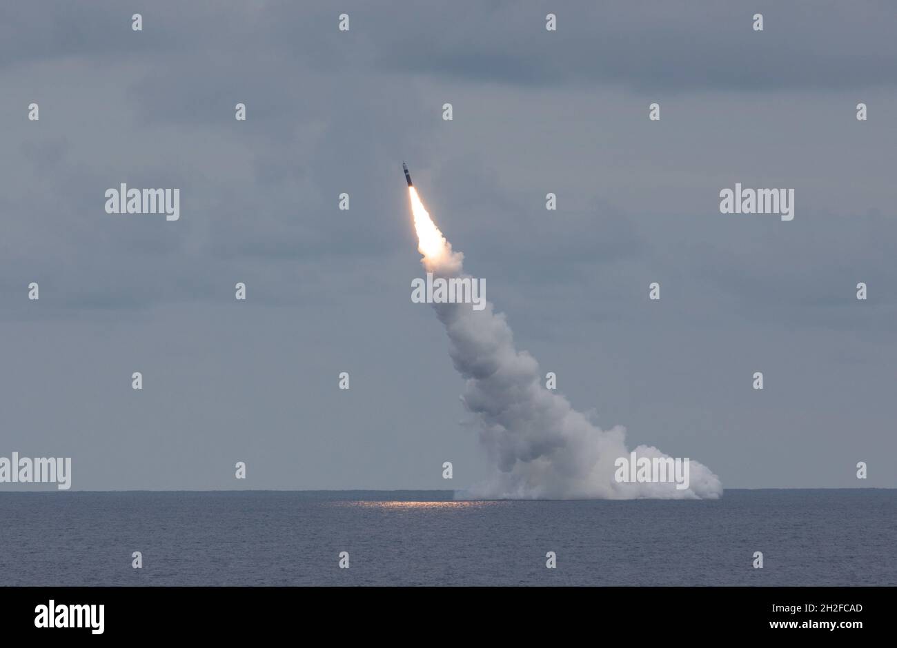 ATLANTIC OCEAN (Sept. 17, 2021) An unarmed Trident II D5LE missile ...