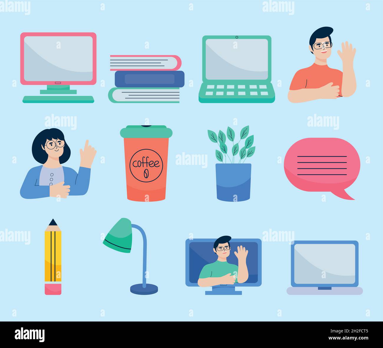 education and technology icon set Stock Vector Image & Art - Alamy