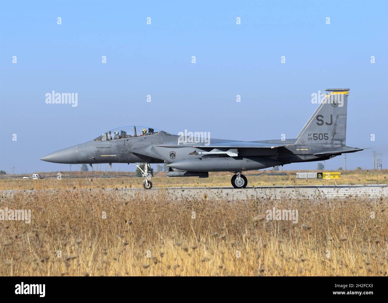 A U.S. F-15E Strike Eagle from the 336th Fighter Squadron, 4th Fighter ...