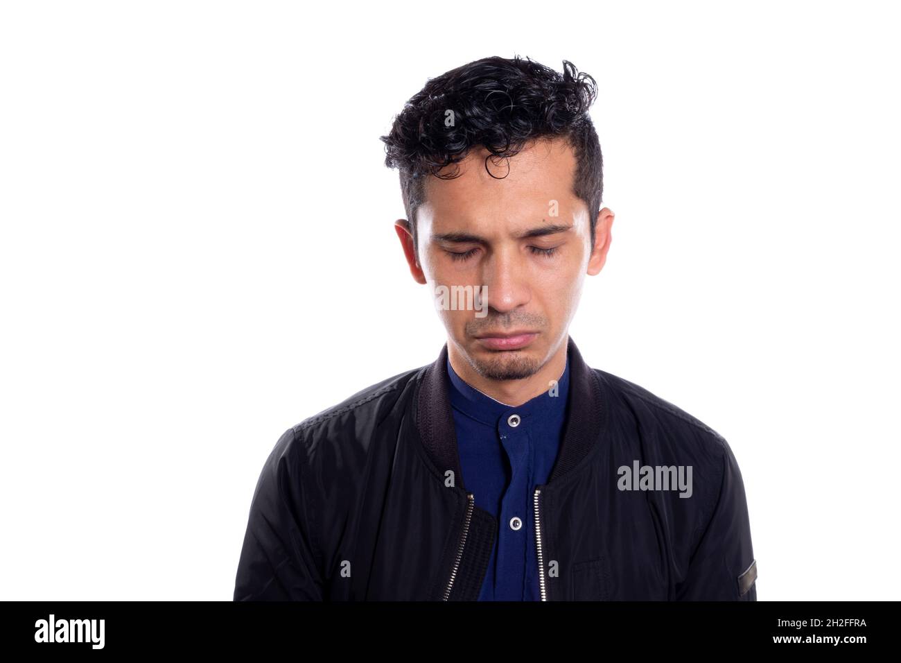 Regret on face young man hi-res stock photography and images - Alamy