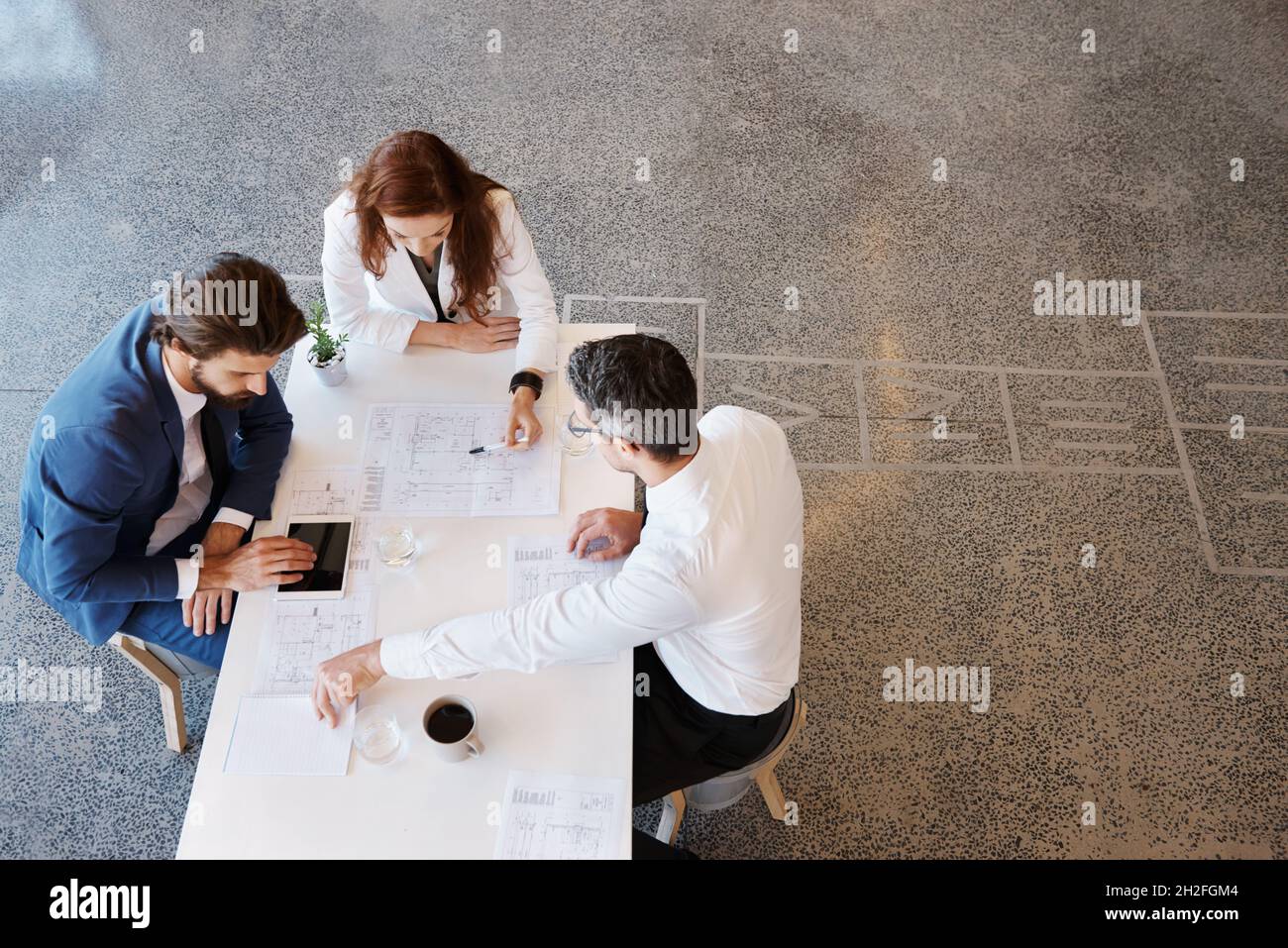 Getting the plans approved is goal number one Stock Photo - Alamy