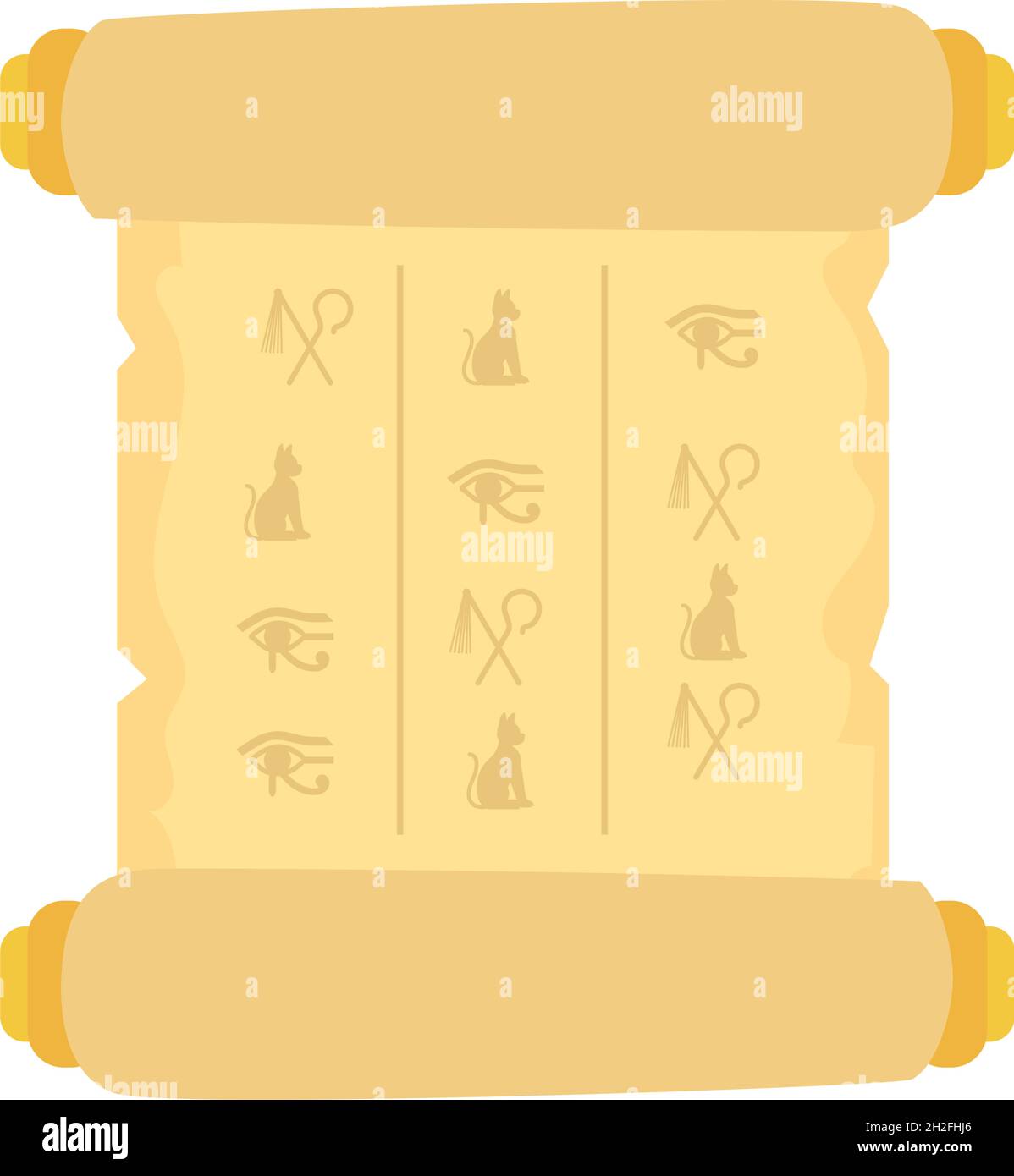 papyrus scroll with egyptian symbols Stock Vector Image & Art - Alamy