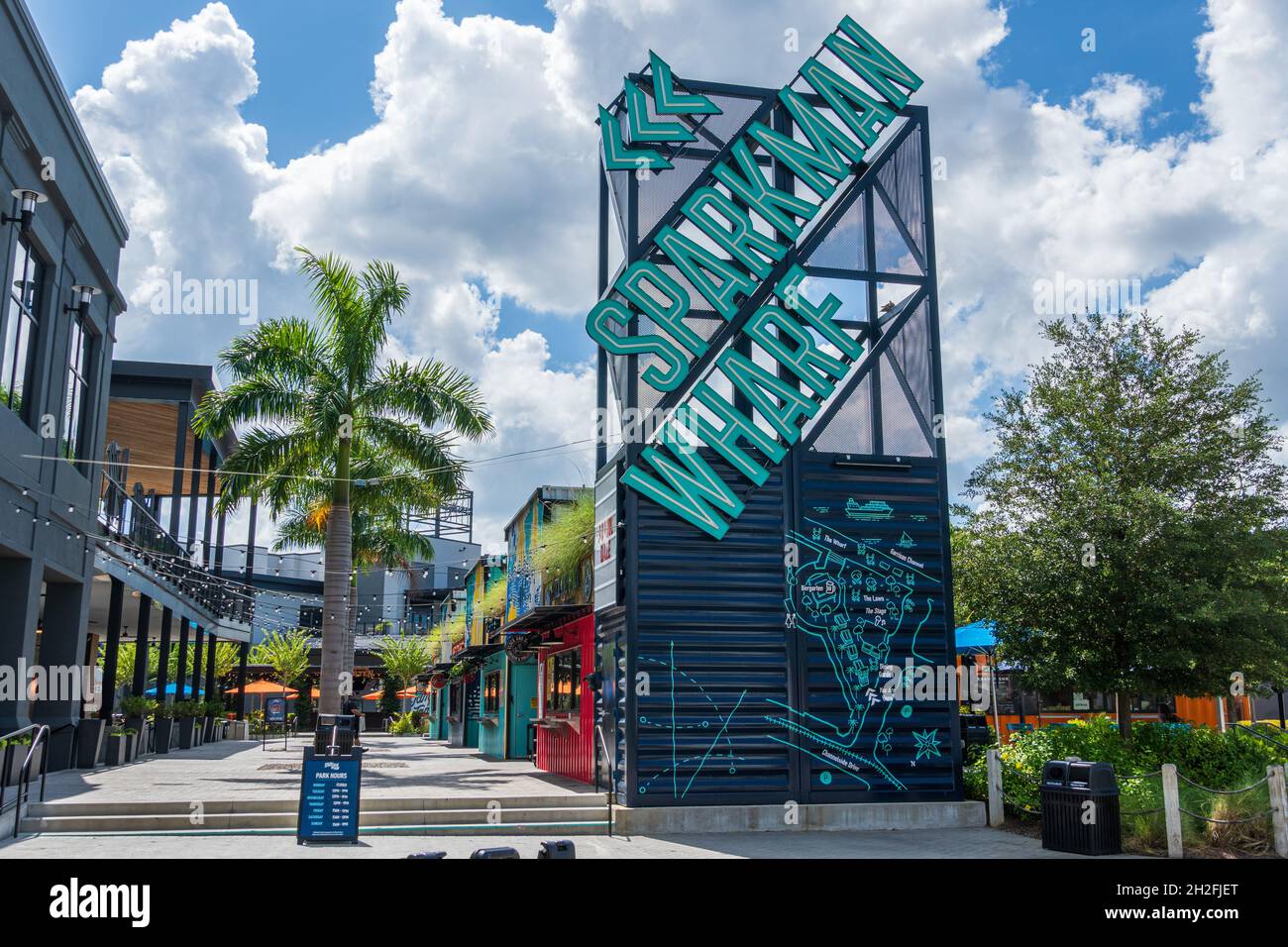 Sparkman Wharf at Channelside - Tampa, Florida, USA Stock Photo - Alamy