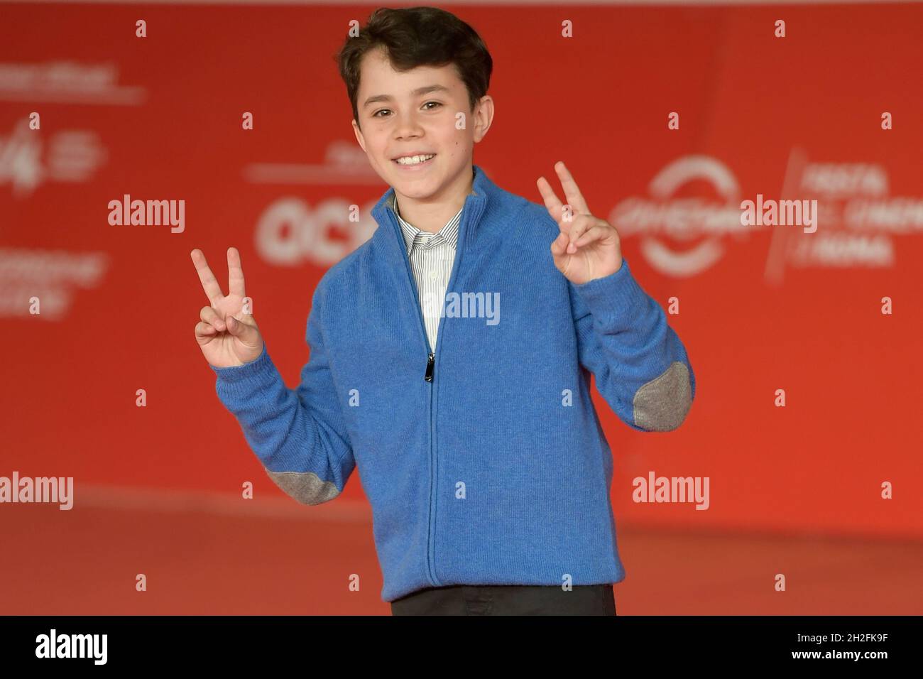Rome, Italy - 21 Oct 2021,Federico Ielapi attends the red carpet of A ...