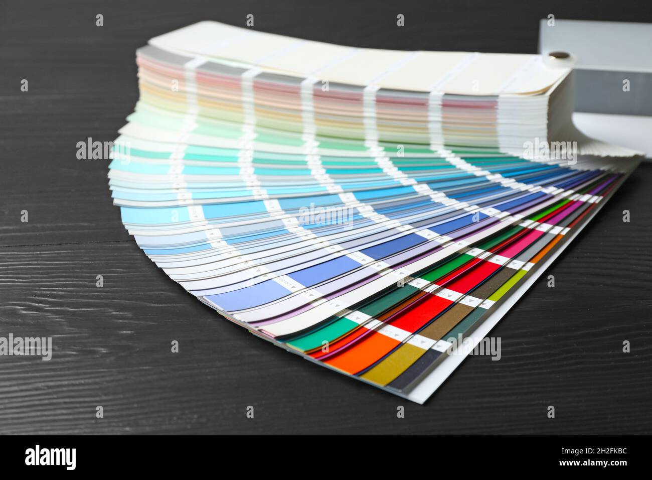 Color palette samples on black background Stock Photo - Alamy