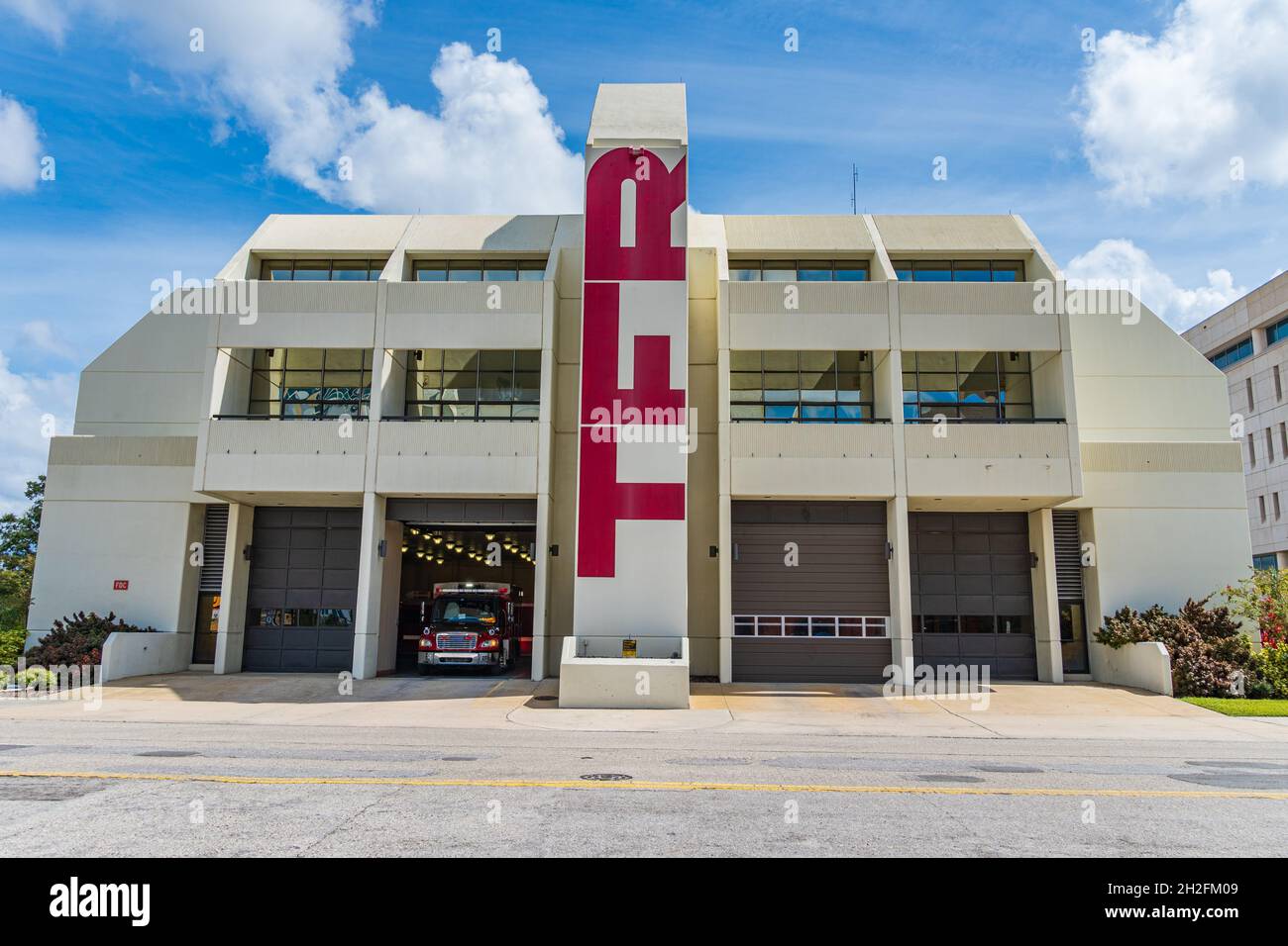 Tampa Fire Rescue Station #1 - Tampa, Florida, USA Stock Photo - Alamy