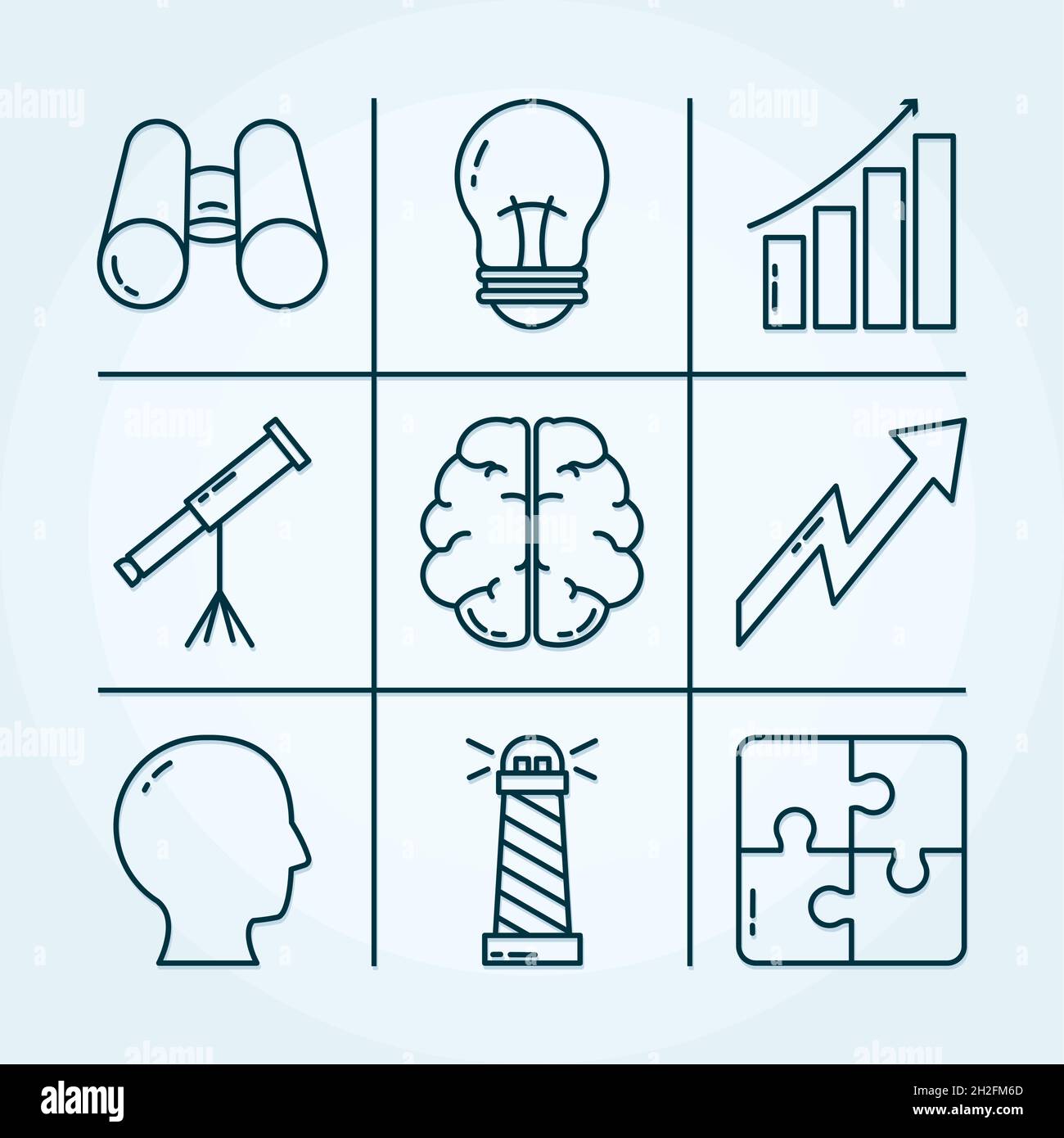 vision icon set on white background Stock Vector Image & Art - Alamy