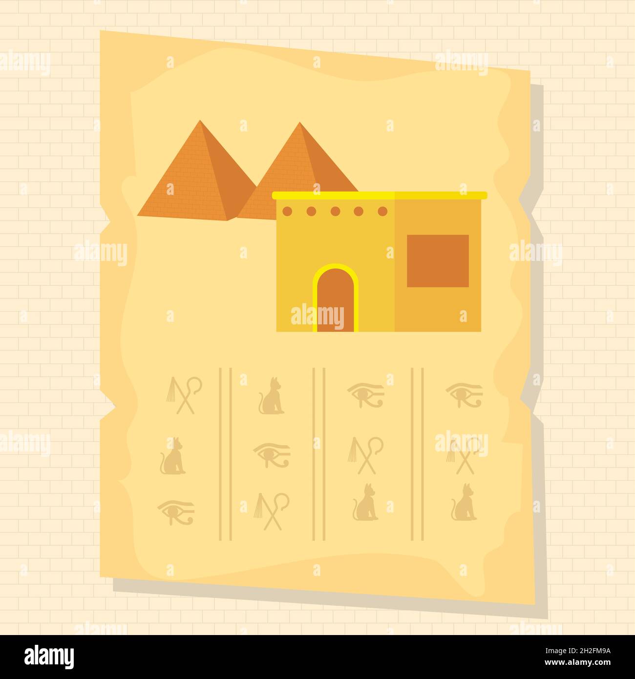 egypt illustration with papyrus scroll Stock Vector Image & Art - Alamy