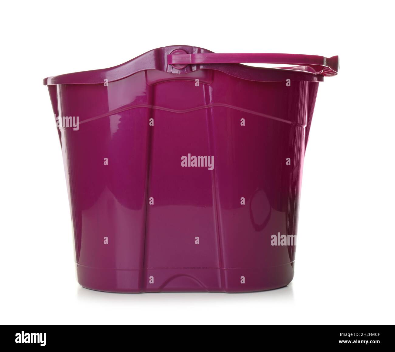 Empty bucket for cleaning on white background Stock Photo - Alamy