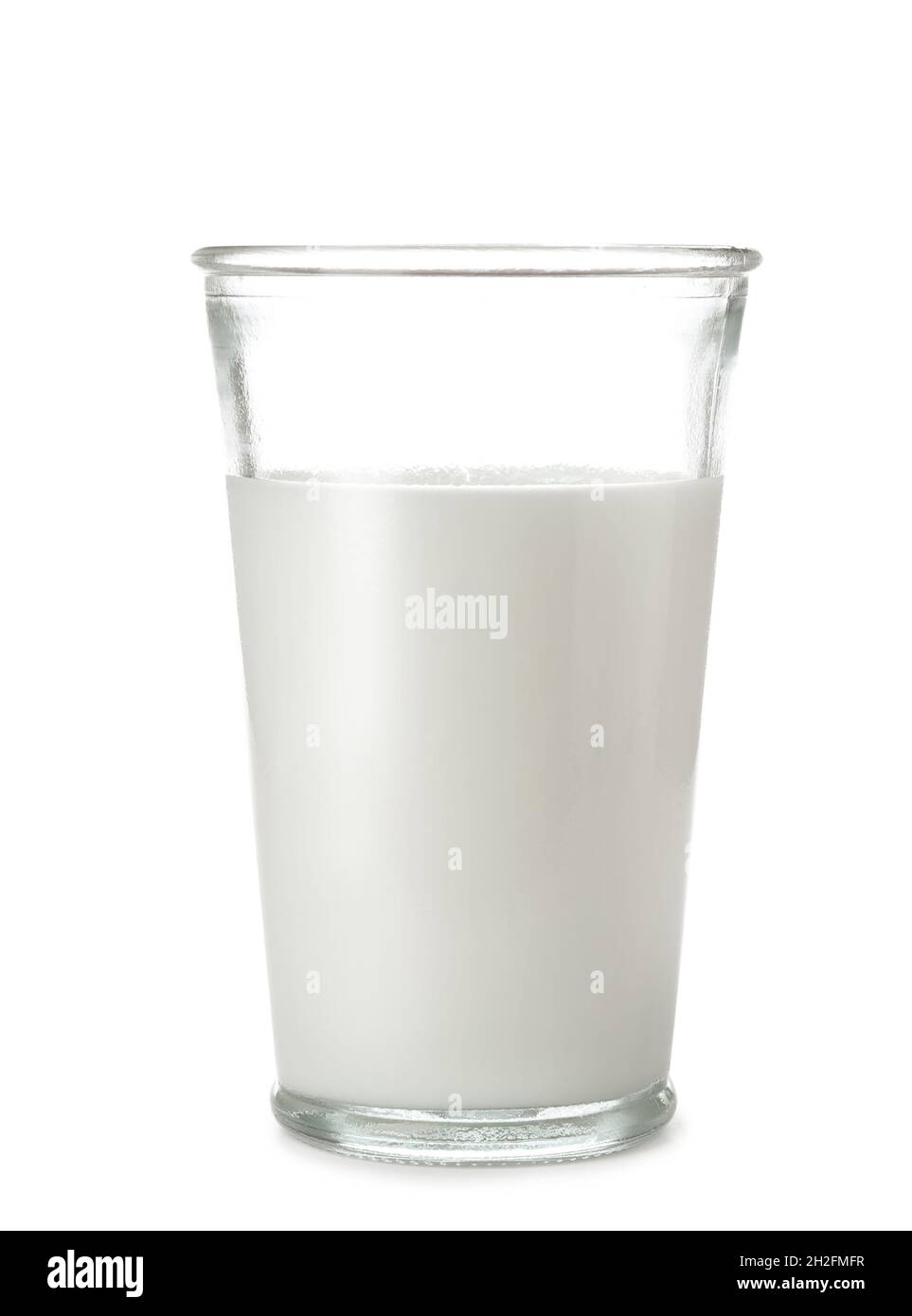 Glass with fresh milk isolated on white Stock Photo - Alamy