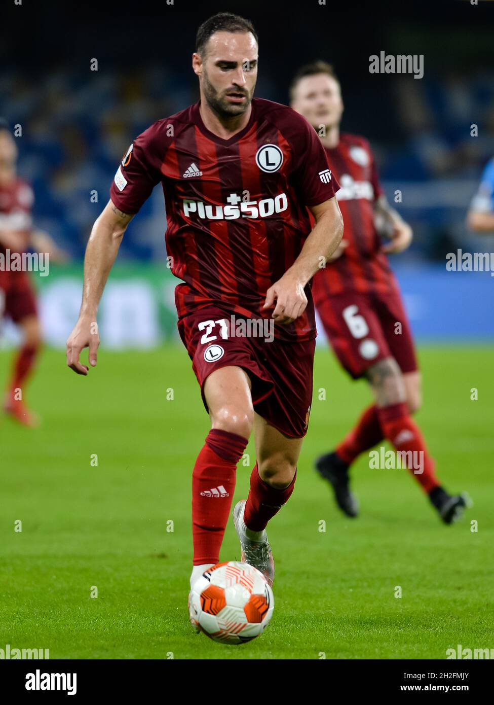 NAPLES, ITALY - OCTOBER 21: Rafa Lopes of Legia Warszawa during the Group C - UEFA Europa League ...