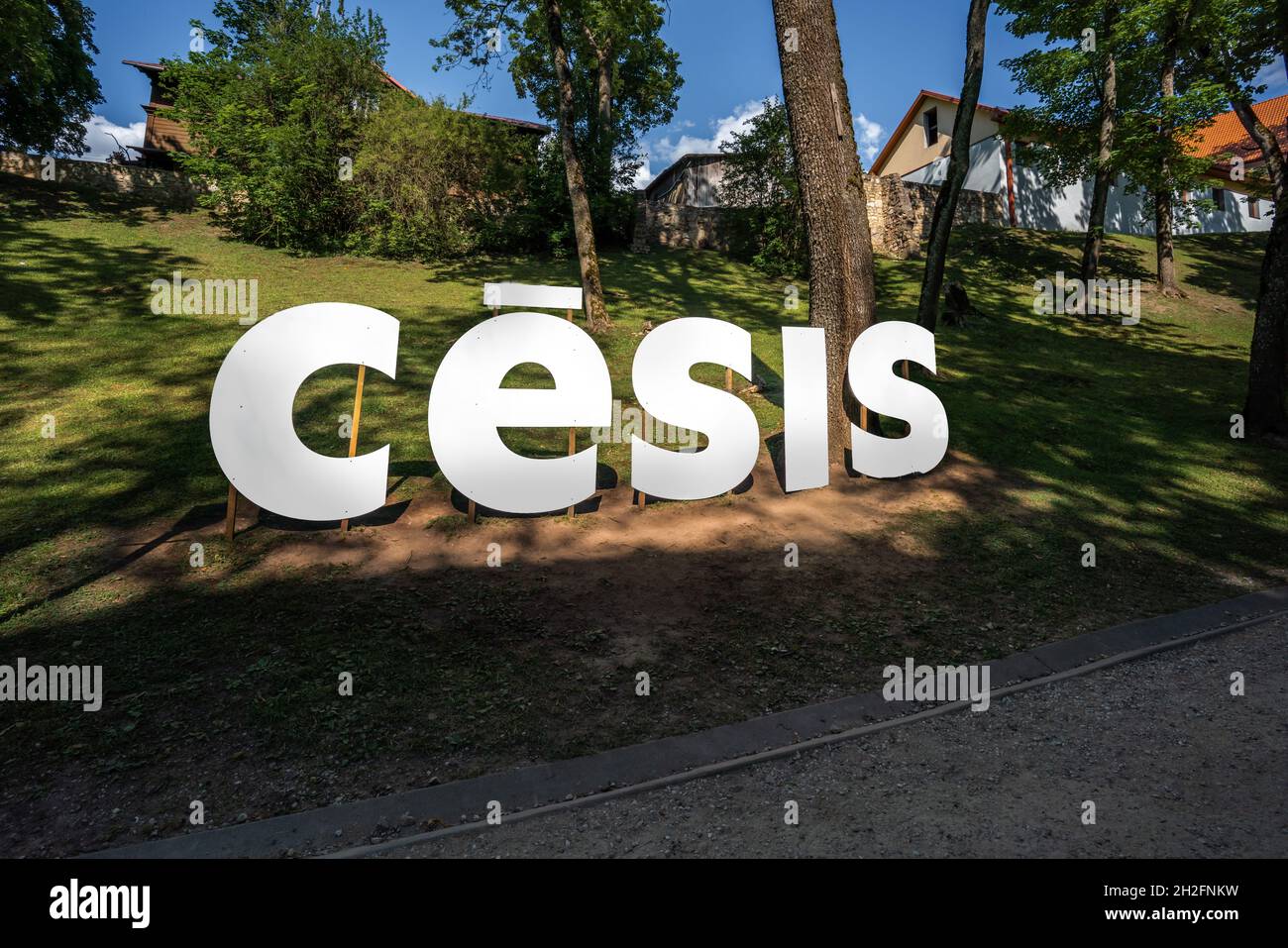 Cesis City Sign - Cesis, Latvia Stock Photo - Alamy
