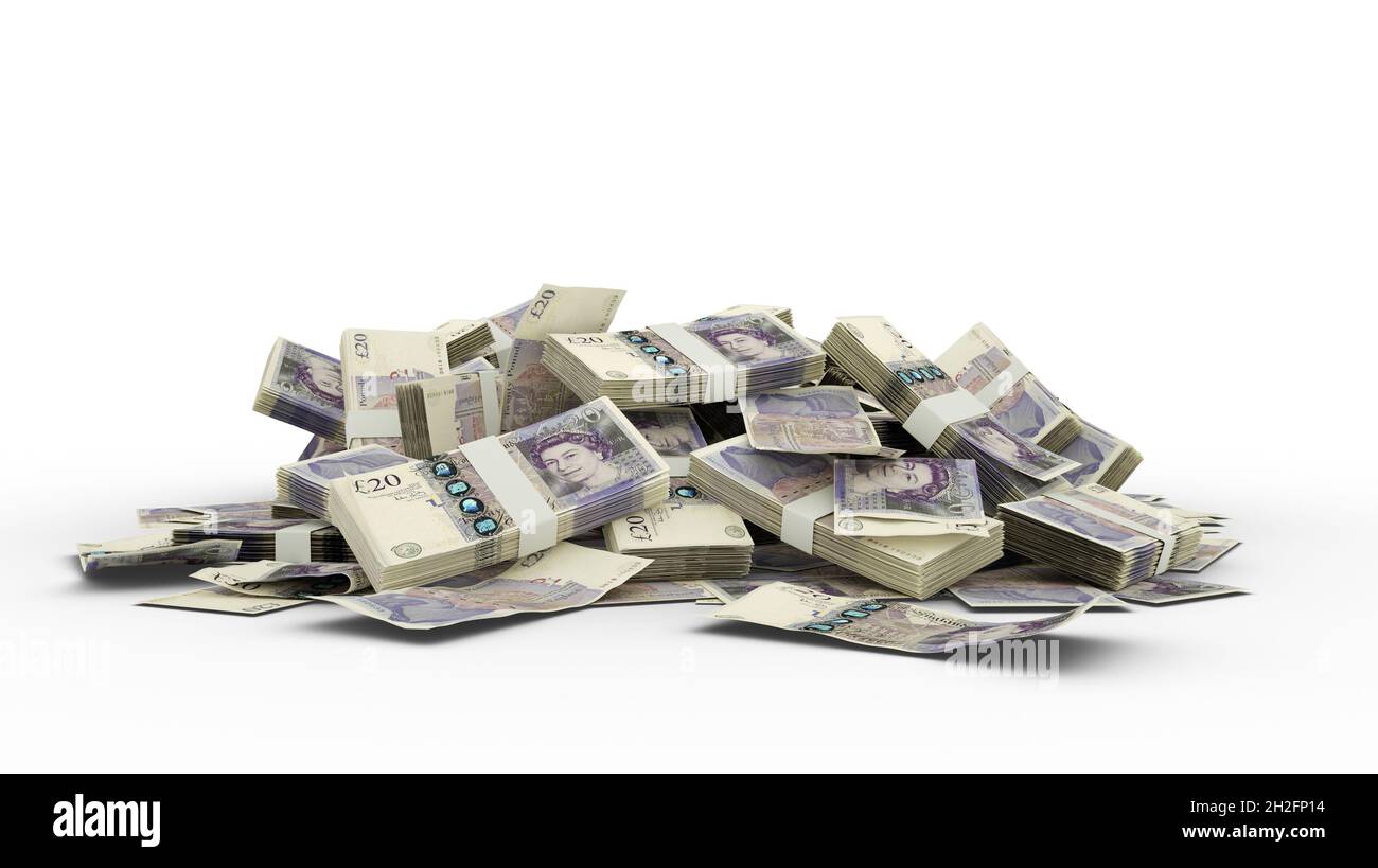 50 pound note stack hi-res stock photography and images - Alamy