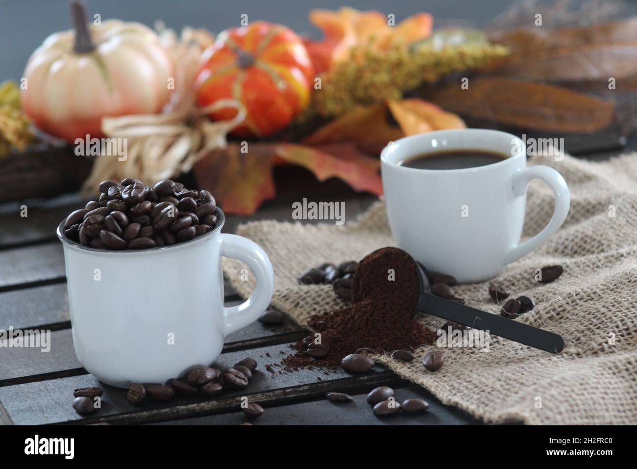 Autumn coffee fever Stock Photo - Alamy