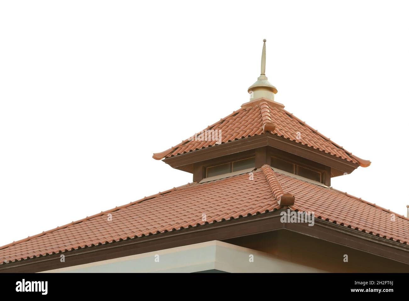 Roof of beautiful building on sky background Stock Photo - Alamy