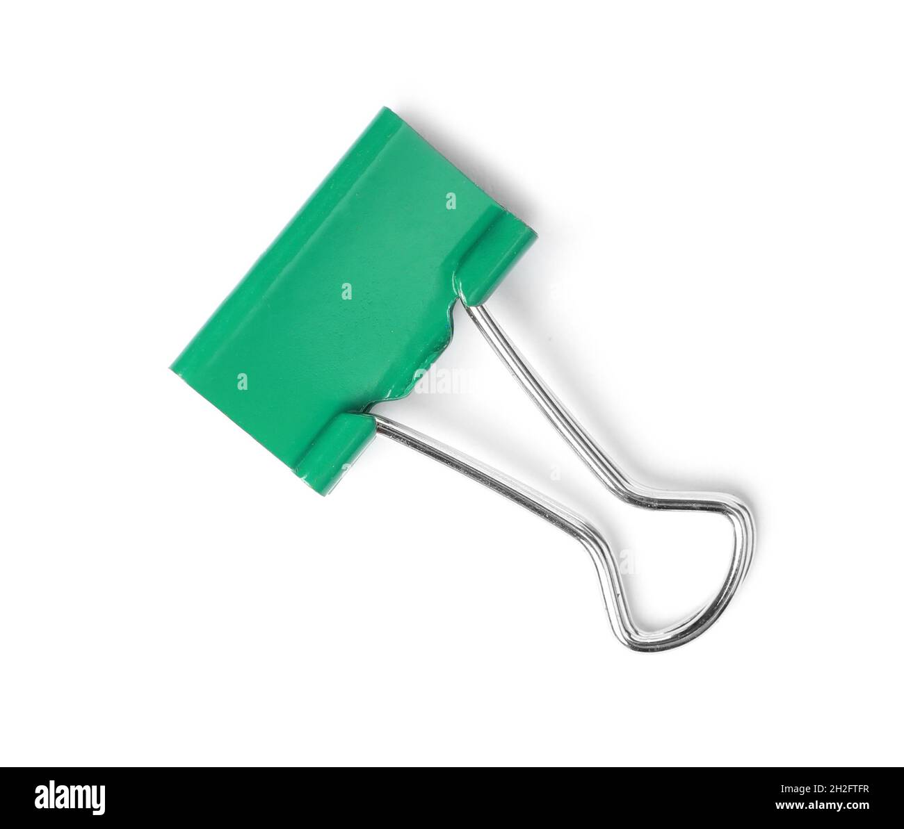 Colorful binder clip on white background. School stationery Stock Photo ...