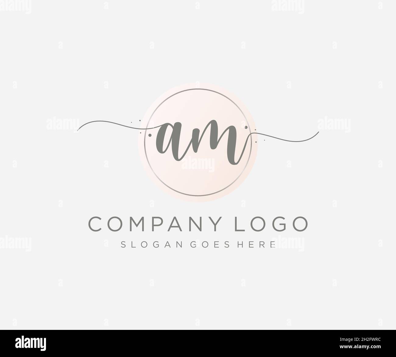 AM feminine logo. Usable for Nature, Salon, Spa, Cosmetic and Beauty ...