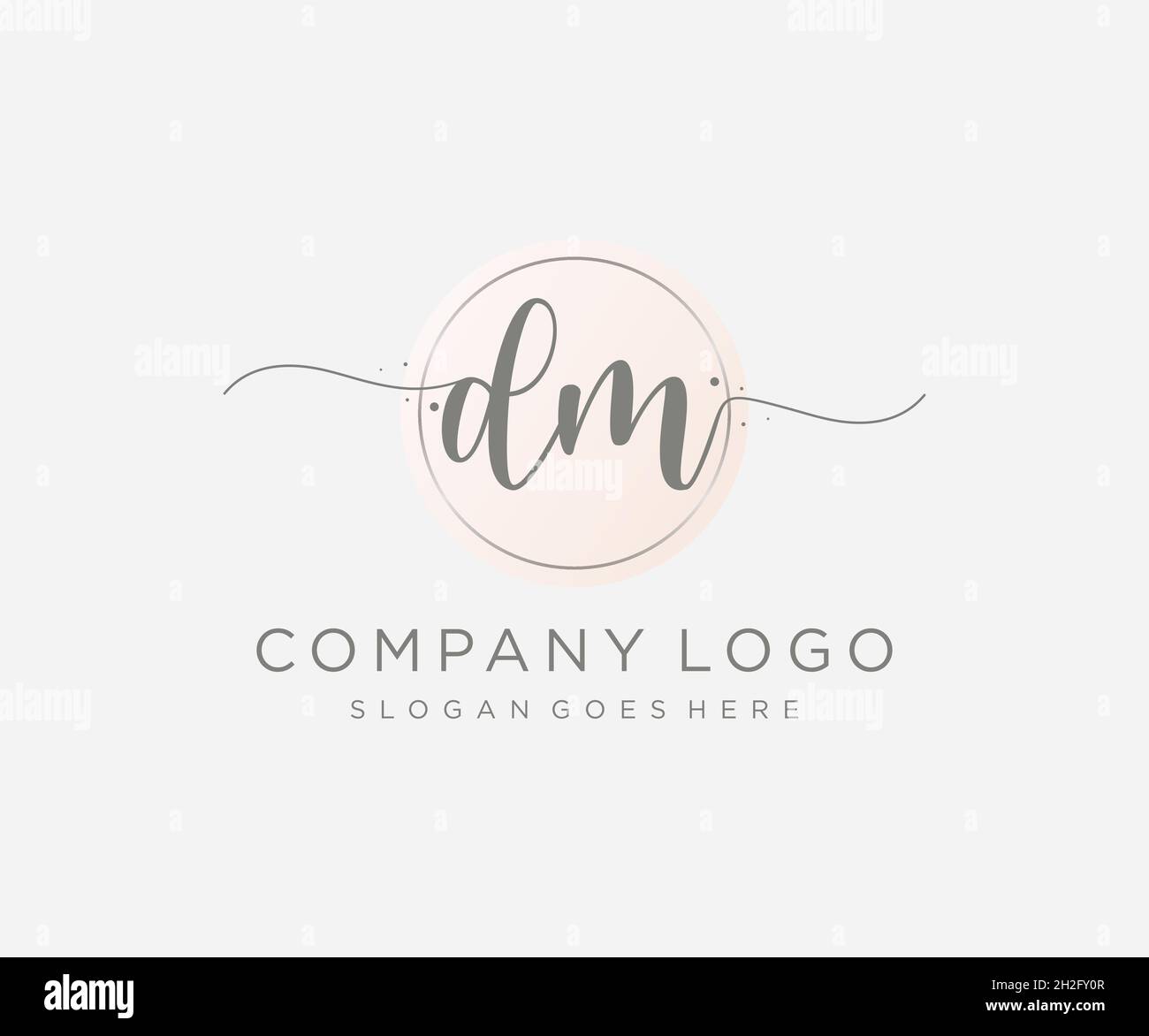 DM feminine logo. Usable for Nature, Salon, Spa, Cosmetic and Beauty ...