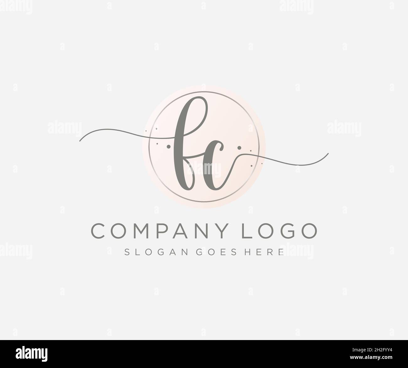 FC feminine logo. Usable for Nature, Salon, Spa, Cosmetic and Beauty ...