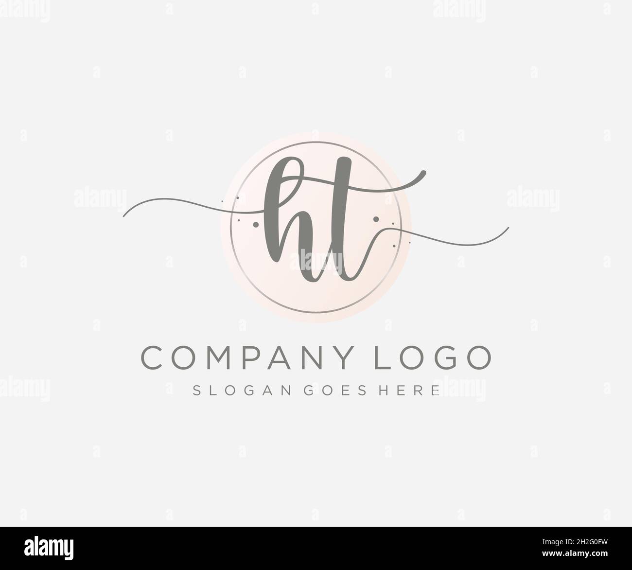 HT feminine logo. Usable for Nature, Salon, Spa, Cosmetic and Beauty ...
