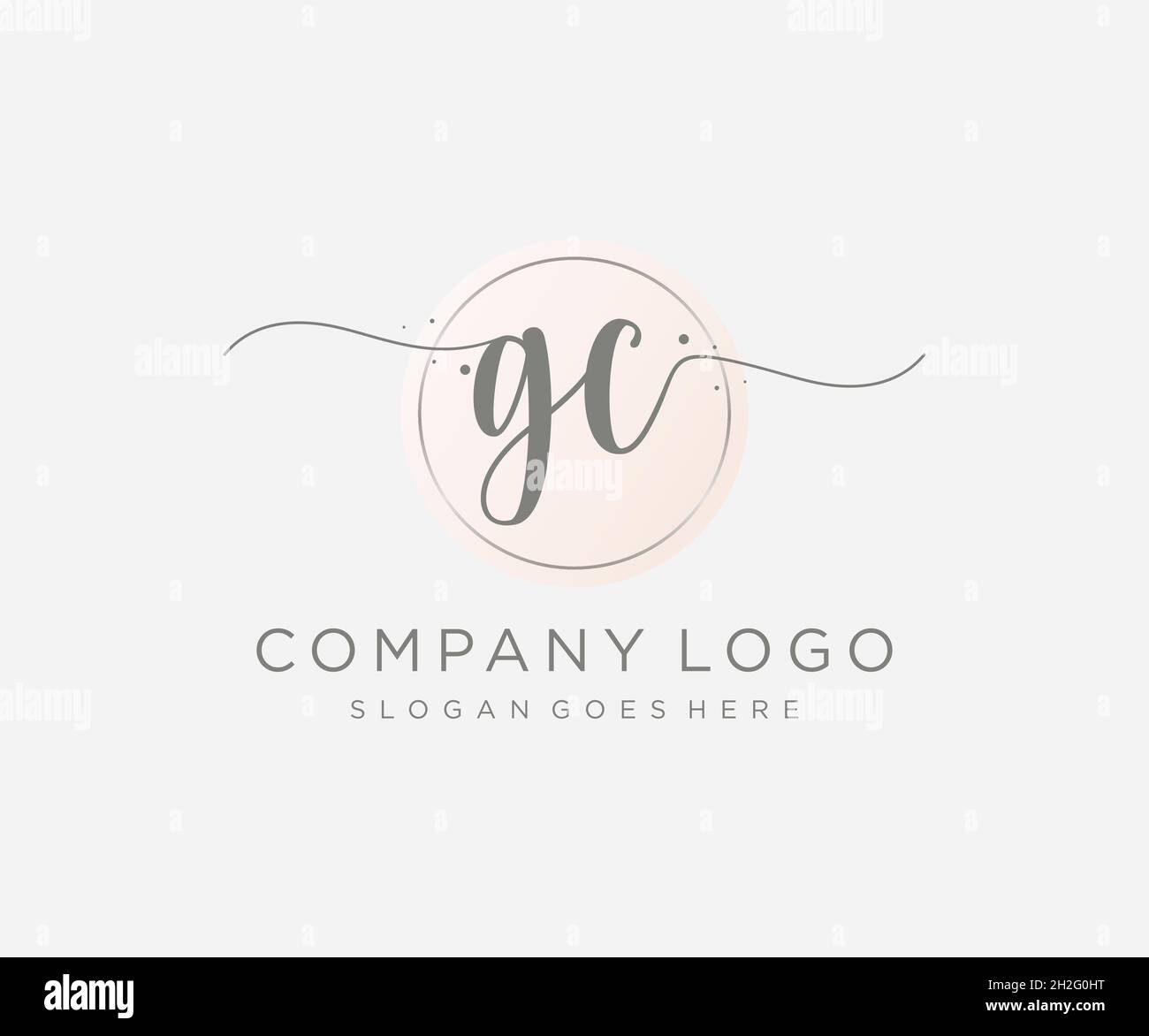 GC feminine logo. Usable for Nature, Salon, Spa, Cosmetic and Beauty ...