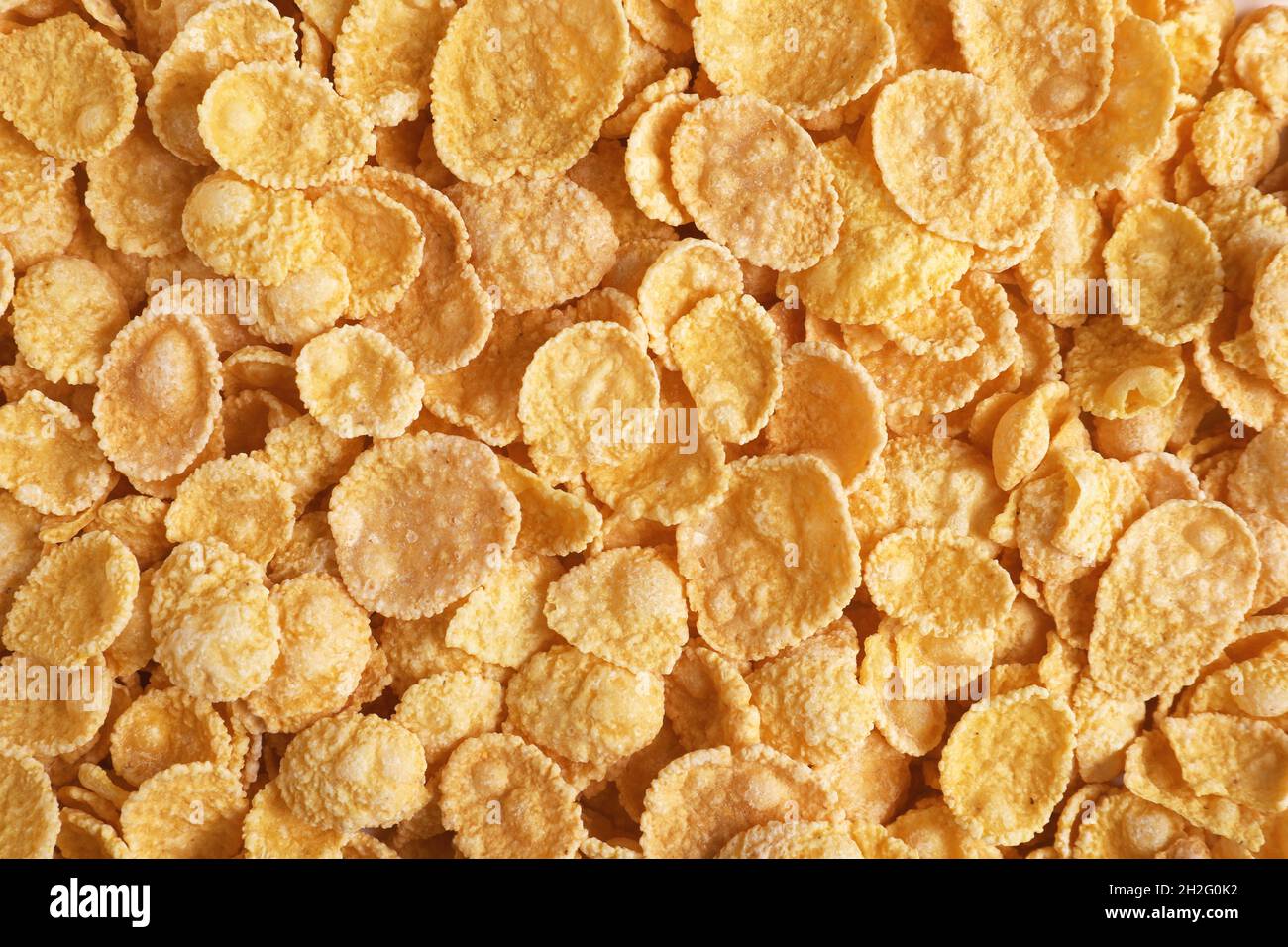 Crispy cornflakes as background, top view. Healthy breakfast Stock ...