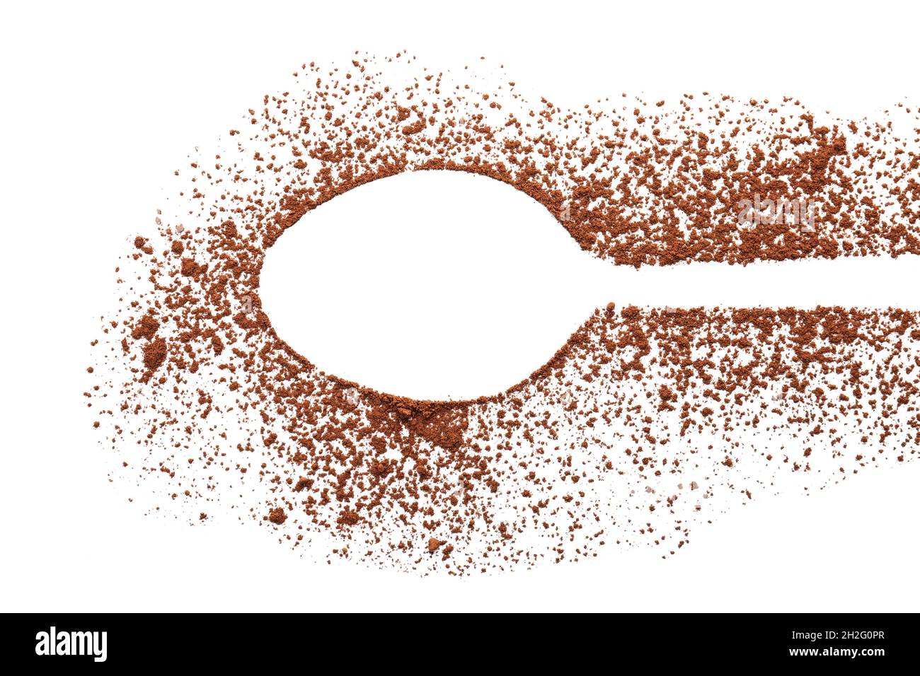 Composition with cocoa powder on white background Stock Photo - Alamy