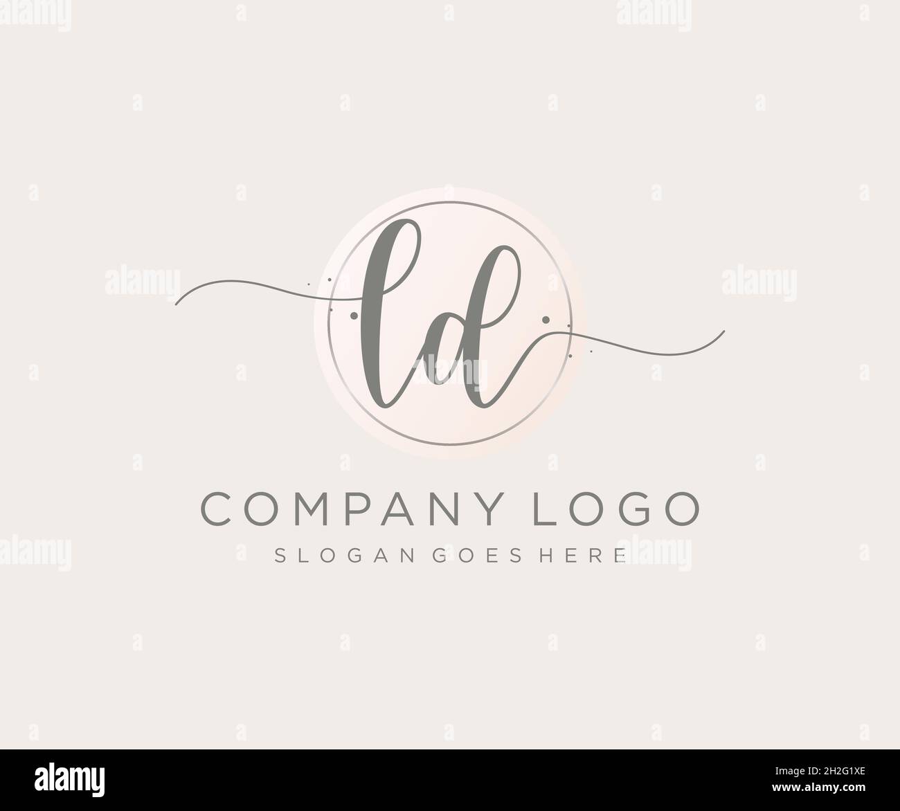 LD feminine logo. Usable for Nature, Salon, Spa, Cosmetic and Beauty ...