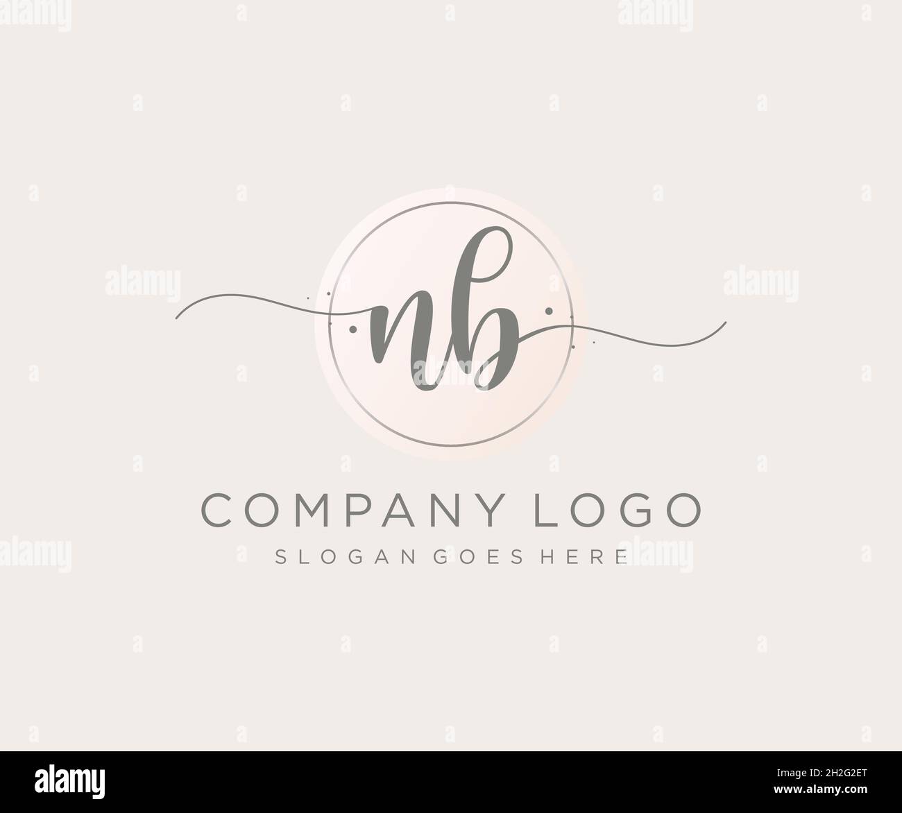 NB feminine logo. Usable for Nature, Salon, Spa, Cosmetic and Beauty ...